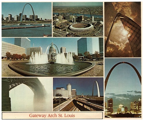 GATEWAY ARCH ST LOUIS MO POSTCARD MISSISSIPPI RIVER VINTAGE NATIONAL ...