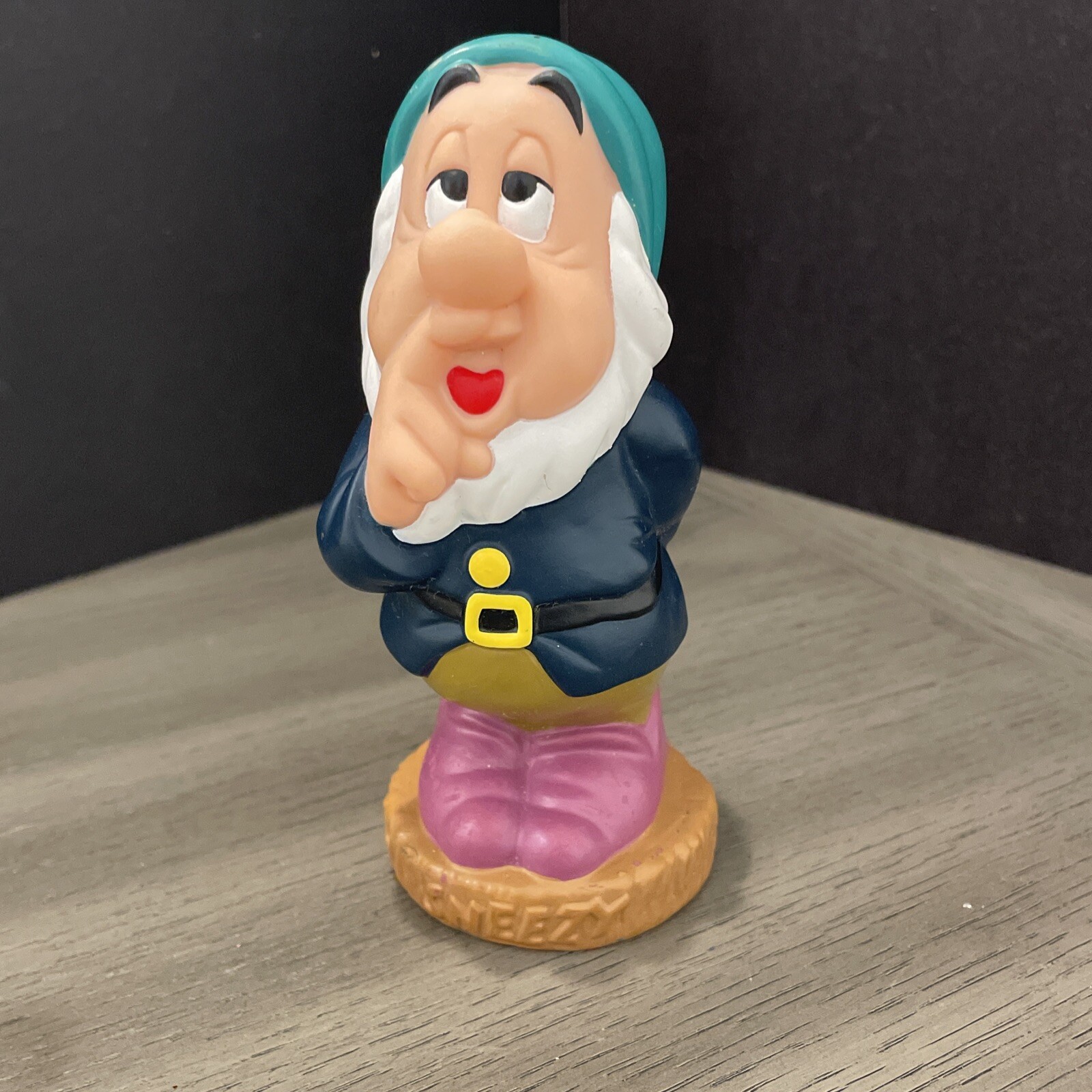 Vintage Disney SNEEZY Snow White and The Seven Dwarfs Rubber Squeaky Figure Toy | eBay