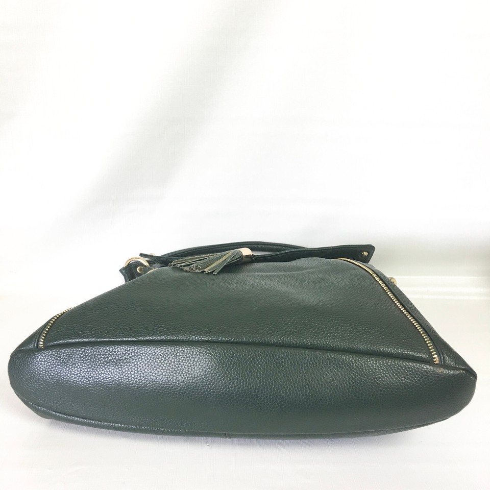 Onna Erlich Kelly Shoulder Bag Hobo Purse Dark Green Pebbled Leather ...