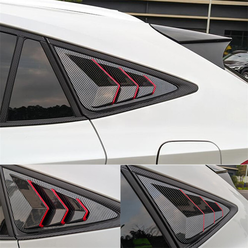 For Toyota Venza 2020-2024 Carbon Fiber+ Red Rear Window Louver Shutter ...