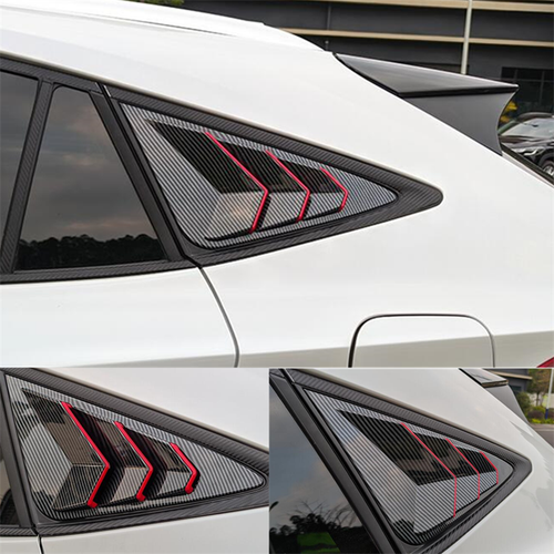 For Toyota Venza 2020-2024 Carbon Fiber+ Red Rear Window Louver Shutter ...
