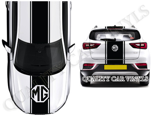 MG racing stripes ZR MG3 GS ZS ZT TF graphic decals bonnet roof boot ...
