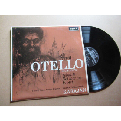 KARAJAN / RENATA TEBALDI / MARIO DEL MONACO otello VERDI DECCA UK SXL ...