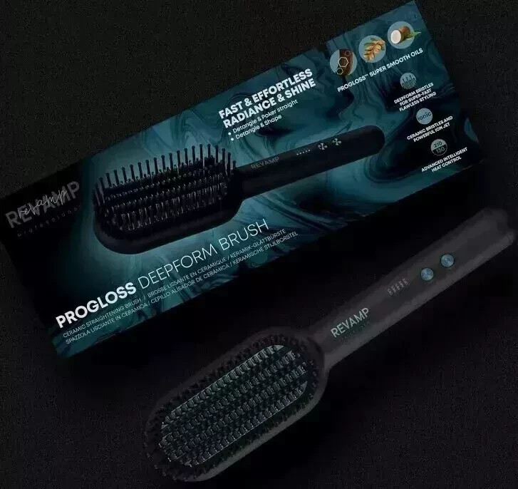 Revamp Progloss Deepform Ceramic Straightening Brush BR-2000 | eBay UK