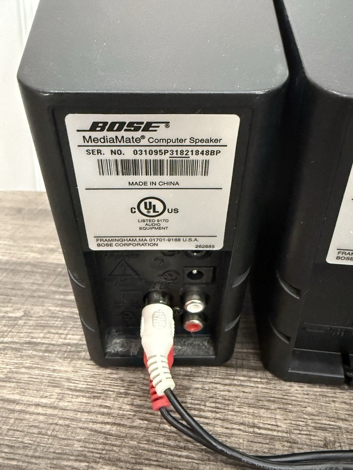 Bose MediaMate Computer Speakers Multimedia System Black w/ Power ...