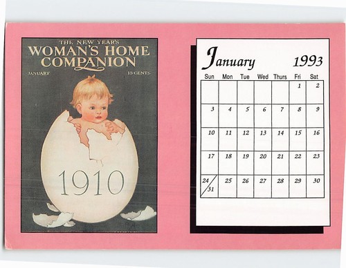 Postcard January 1910 Woman's Home Companion & January 1993 Calendar ...