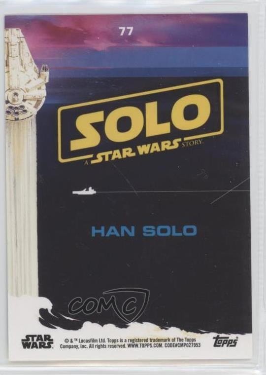 2018 Topps Star Wars: Solo Yellow Han Solo #77 17vo | eBay