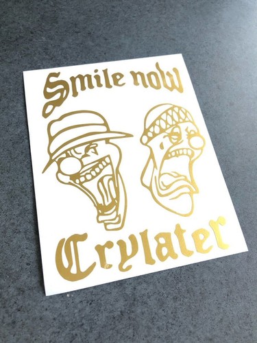 Free Shipping TWO face Clown 002 Sticker Large Size Gold Tattoo Two ...