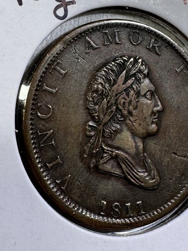 1811 Great Britain British Copper Co Halfpenny Token Vincit Amor ...