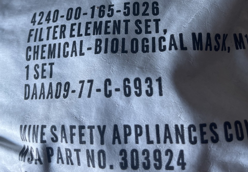 US military M-17 Gas Mask Filter Lot (6) refurbish kits- M-13 A2 All ...