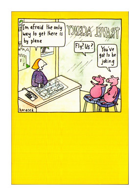 Flying Pigs Art Postcard Humour Cartoon. Avant Card. Judy Horacek | eBay