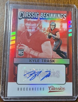 2021 Panini Classics Classic Beginnings Signatures Red /10 Kyle Trask ...