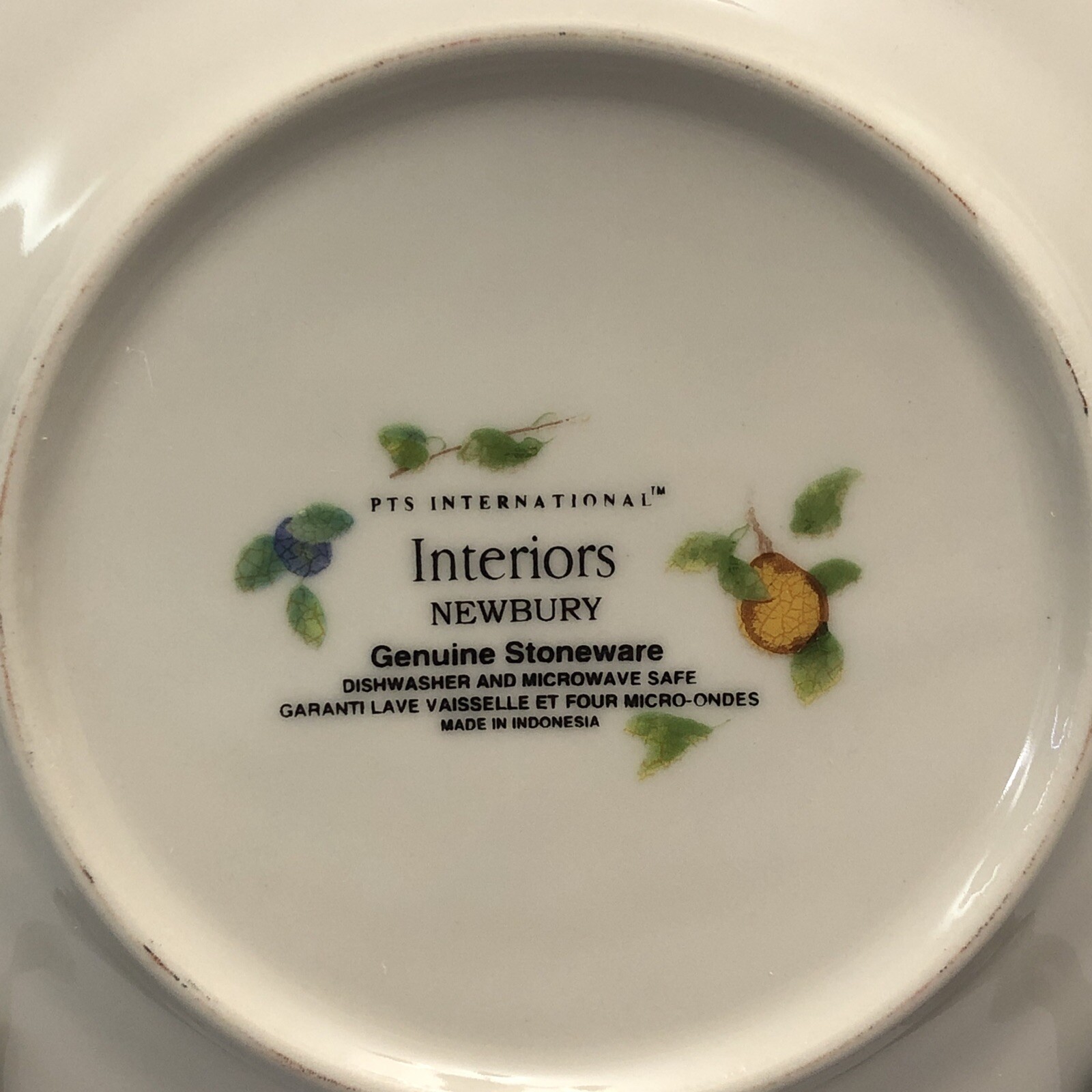 Vtg PTS INTERNATIONAL INTERIORS Newbury Genuine Stoneware Leaf Design ...