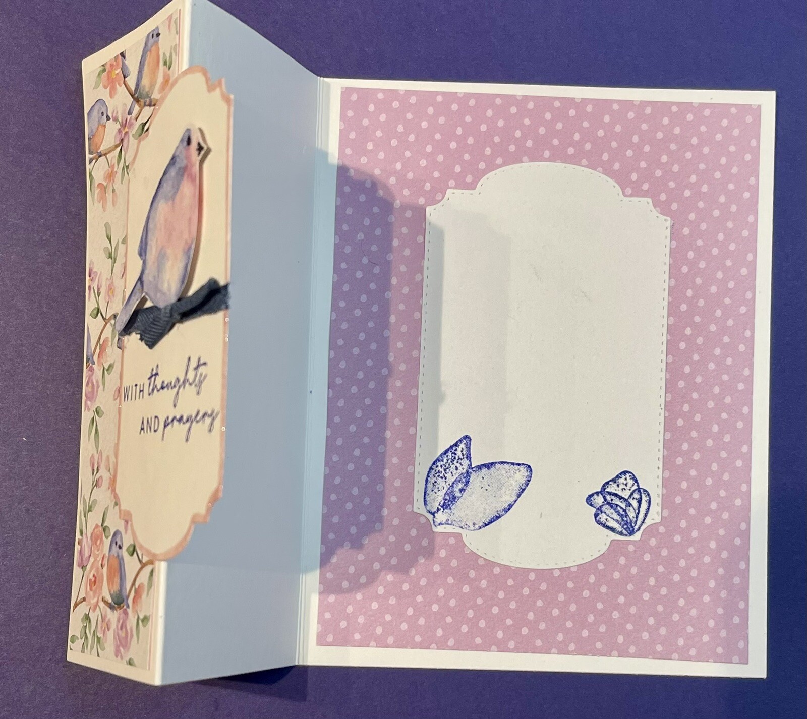 4 “With thoughts and prayers” SAB BIRDS flight & Airy DSP Fun Fold Card ...