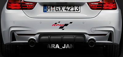 RPM bumper Decal racing sport car sticker BLACK/RED | eBay