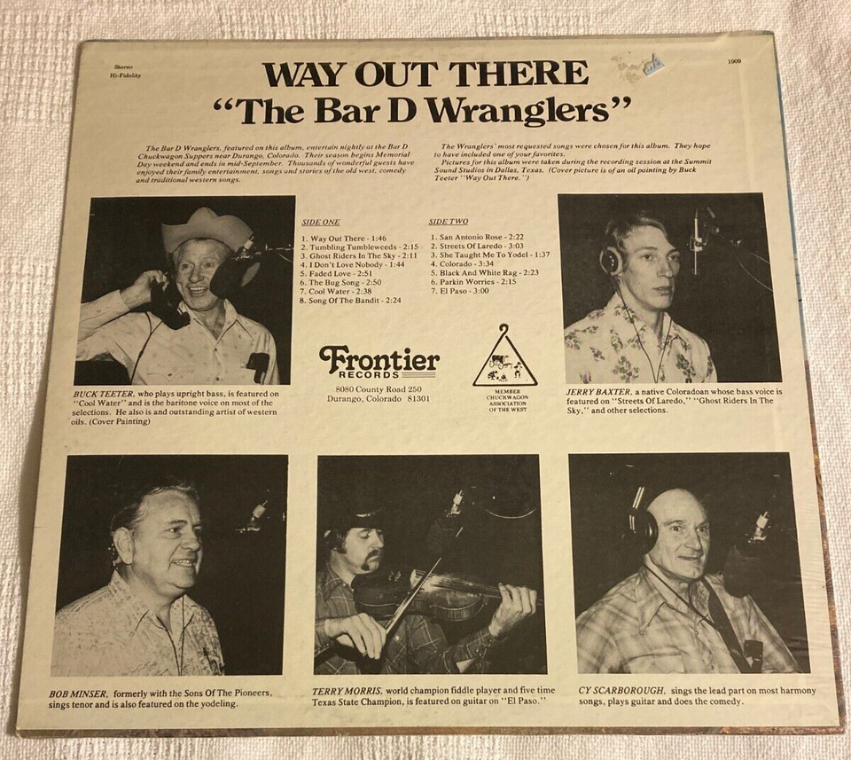 Way Out There BUCK TEETER THE BAR D WRANGLERS VINYL LP ALBUM NEW ...