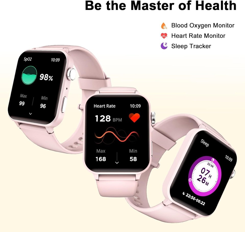 Smart Watch Men Women Fitness Tracker Heart Rate Watches for Android ...