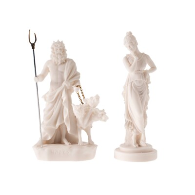 Set of Persephone Goddess and Pluto Hades Lord of the Underworld Statue ...