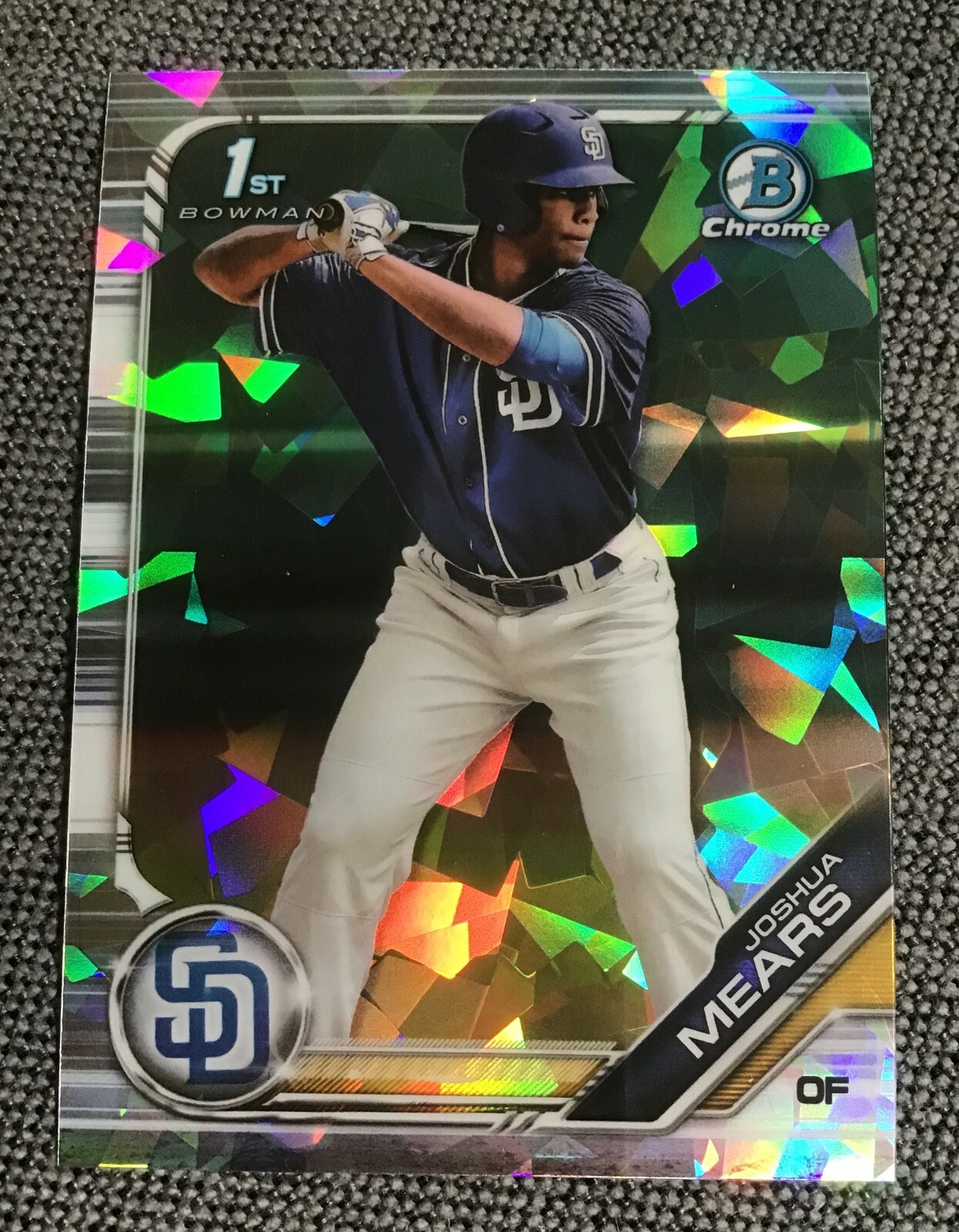 Joshua Mears 2019 1st Bowman Draft Chrome Sapphire #BDC-180 Prospect ...