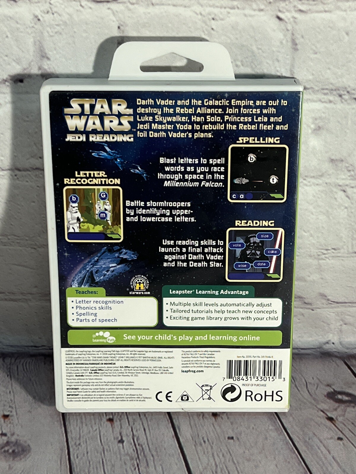 Leap Frog Leapster 1 & 2 Learning Game Star Wars Jedi Reading K-2nd ...