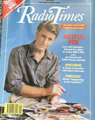 Radio Times 1990 10-16 March 1990s TV Advertising Vintage Edward Fox ...