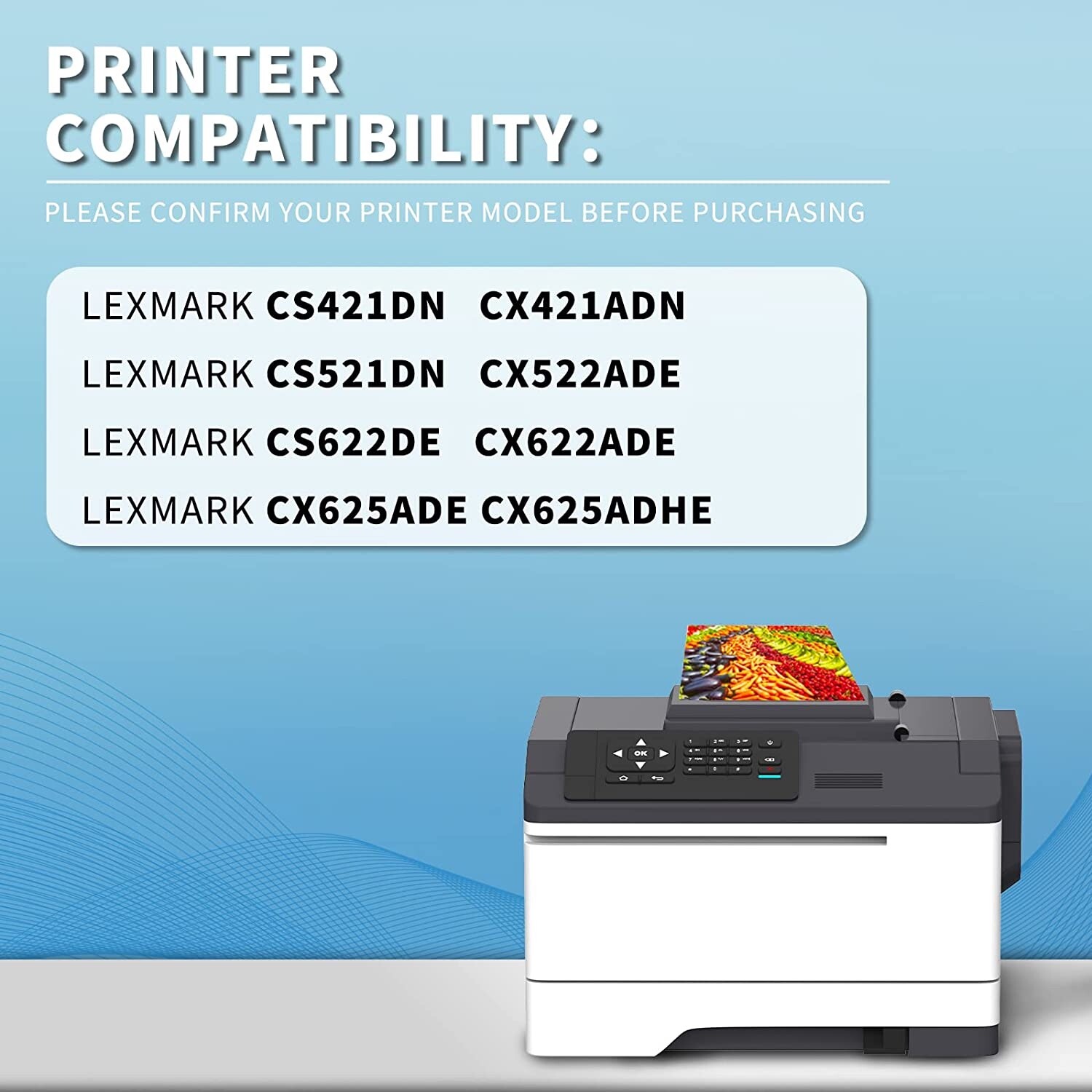 4 X Toner Cartridge Compatible for Lexmark Printer 78C20K0 78C20C0 ...