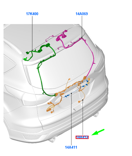 FORD KUGA MK2 C520 Fil de hayon Assy 1804131 CV6T-14A583-LBC NOUVEAU ...