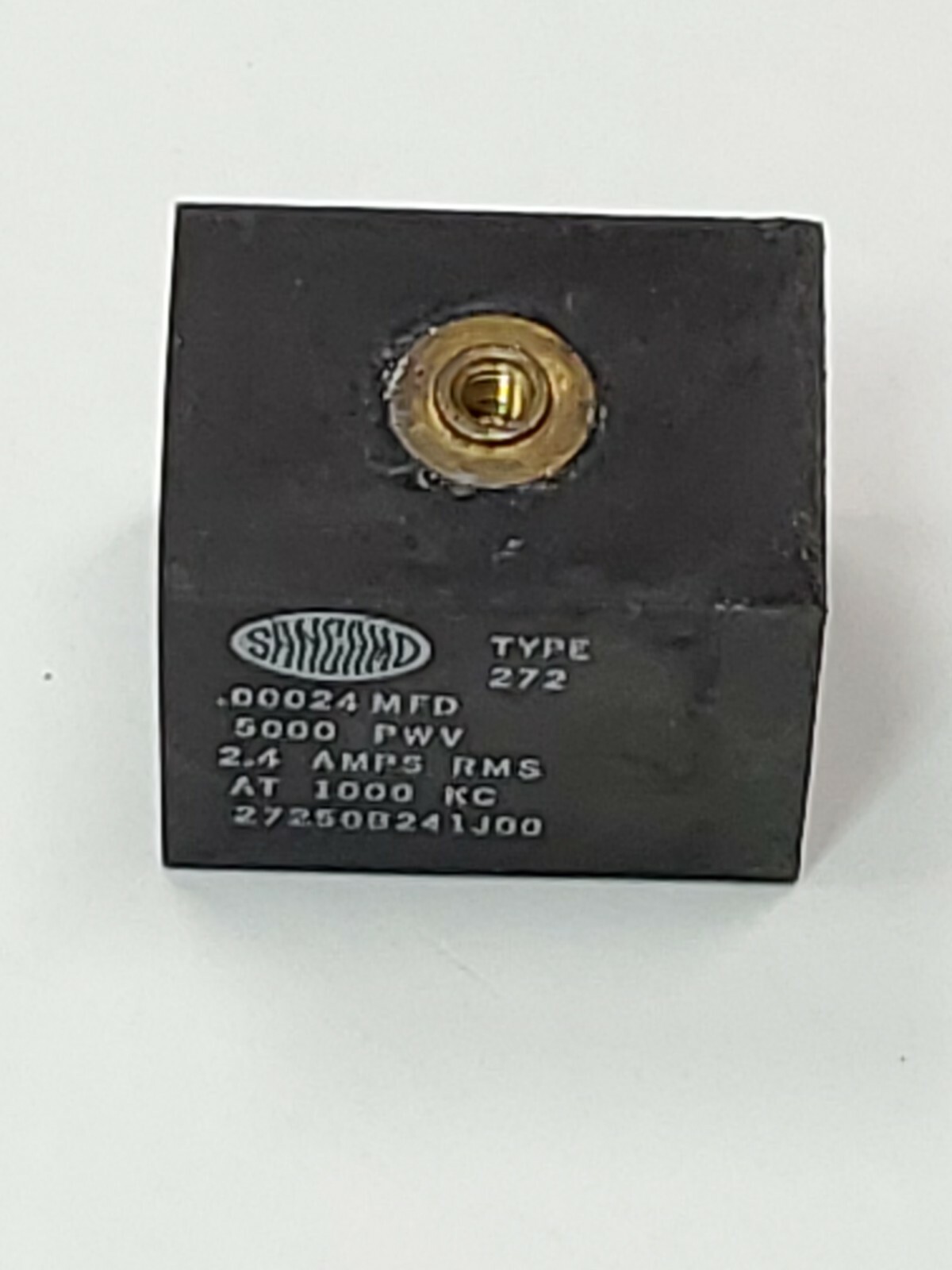 Sangamo RF Mica Transmitting Capacitor Type 272 .00024 MFD 5000 PWV 2.4 ...