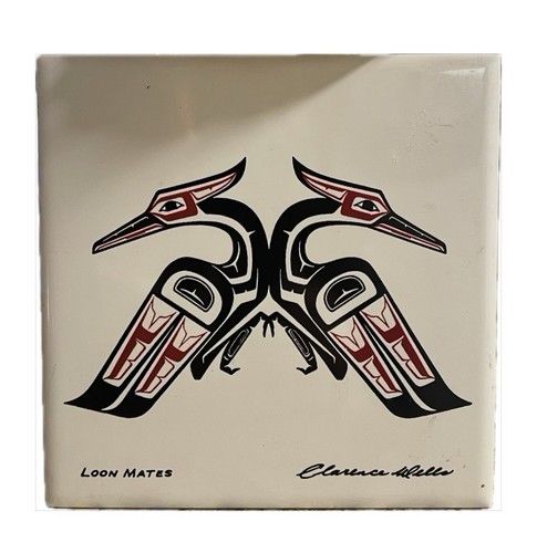 Vtg Sri Lanka Wall Tile Birds LOON MATES Ceramic/Clay Art by Clarence ...