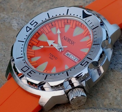 Sea Monster Watch, Norsk, Citizen Movement - Orange Dial | eBay