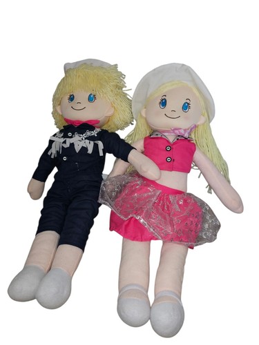 Sophie Rag Doll Brand Cowboy And Cowgirl Couple Sweet faced Rag Dolls ...