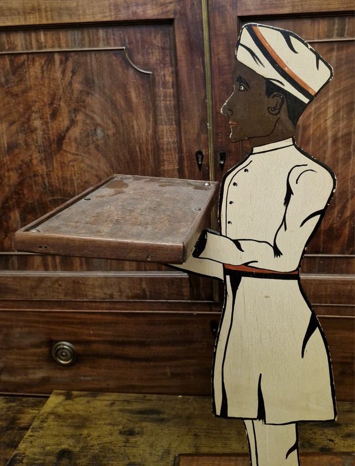 Unusual Art Deco Dumb Waiter Bellhop Card Stand 1930s Sikh Indian | eBay UK