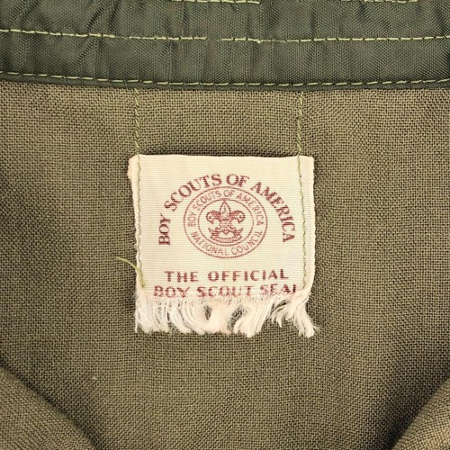 60s boy scouts olive army green long sleeve uniform shirt 1960s vintage ...