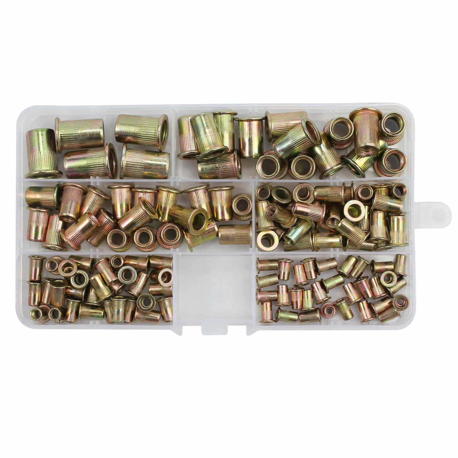 150Pcs M3 M4 M5 M6 M8 M10 Rivet Nuts Kit Open End Threaded Rivnut ...