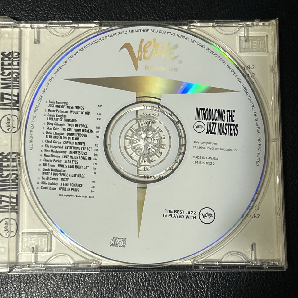 INTRODUCING JAZZ MASTERS - VARIOUS, CD, 16 TRACKS, VERVE, JAZZ MASTERS ...