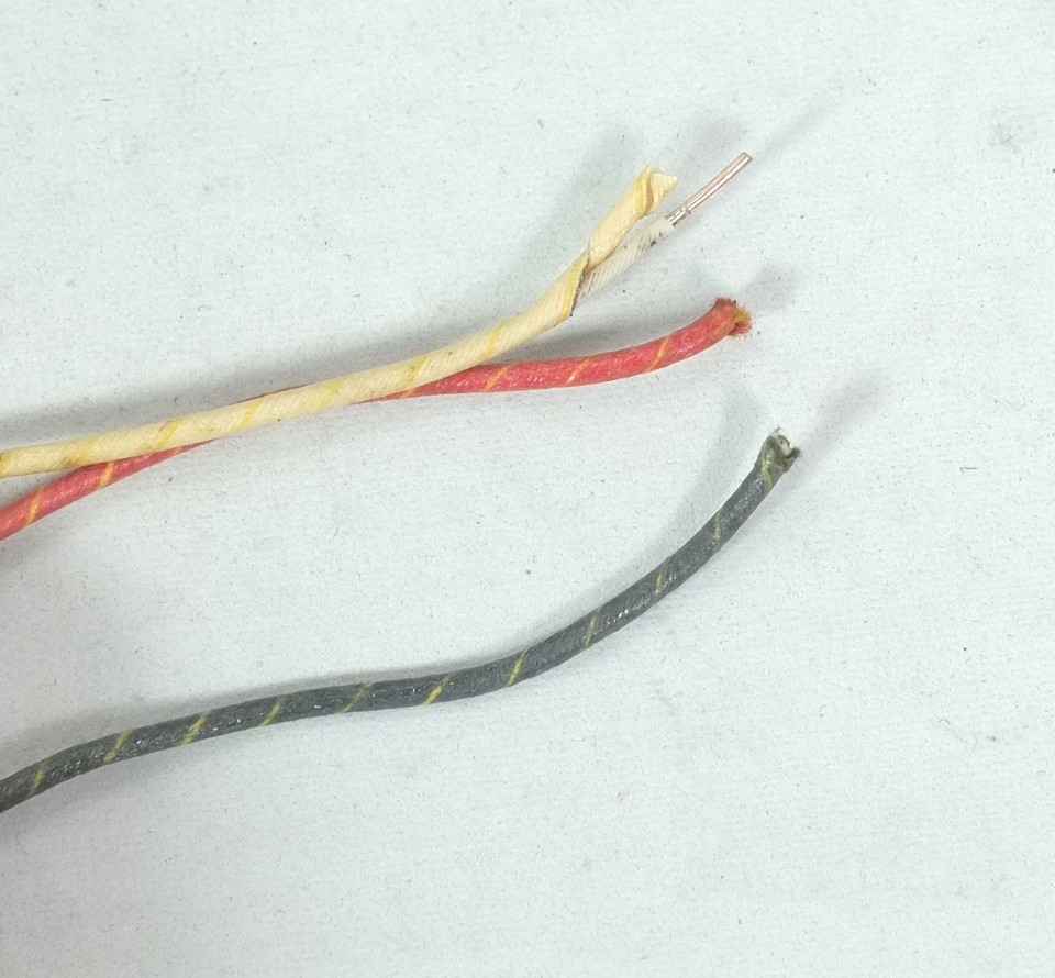 30 Feet Vintage 3-Conductor White Red Black Cloth Electronics Wire | eBay