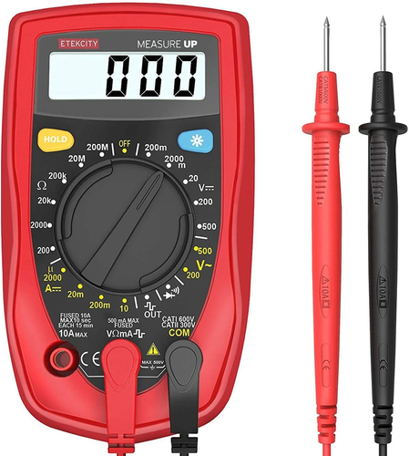 Etekcity MSR-R500 Digital Multimeter, Amp Volt Ohm Voltage Tester Meter ...