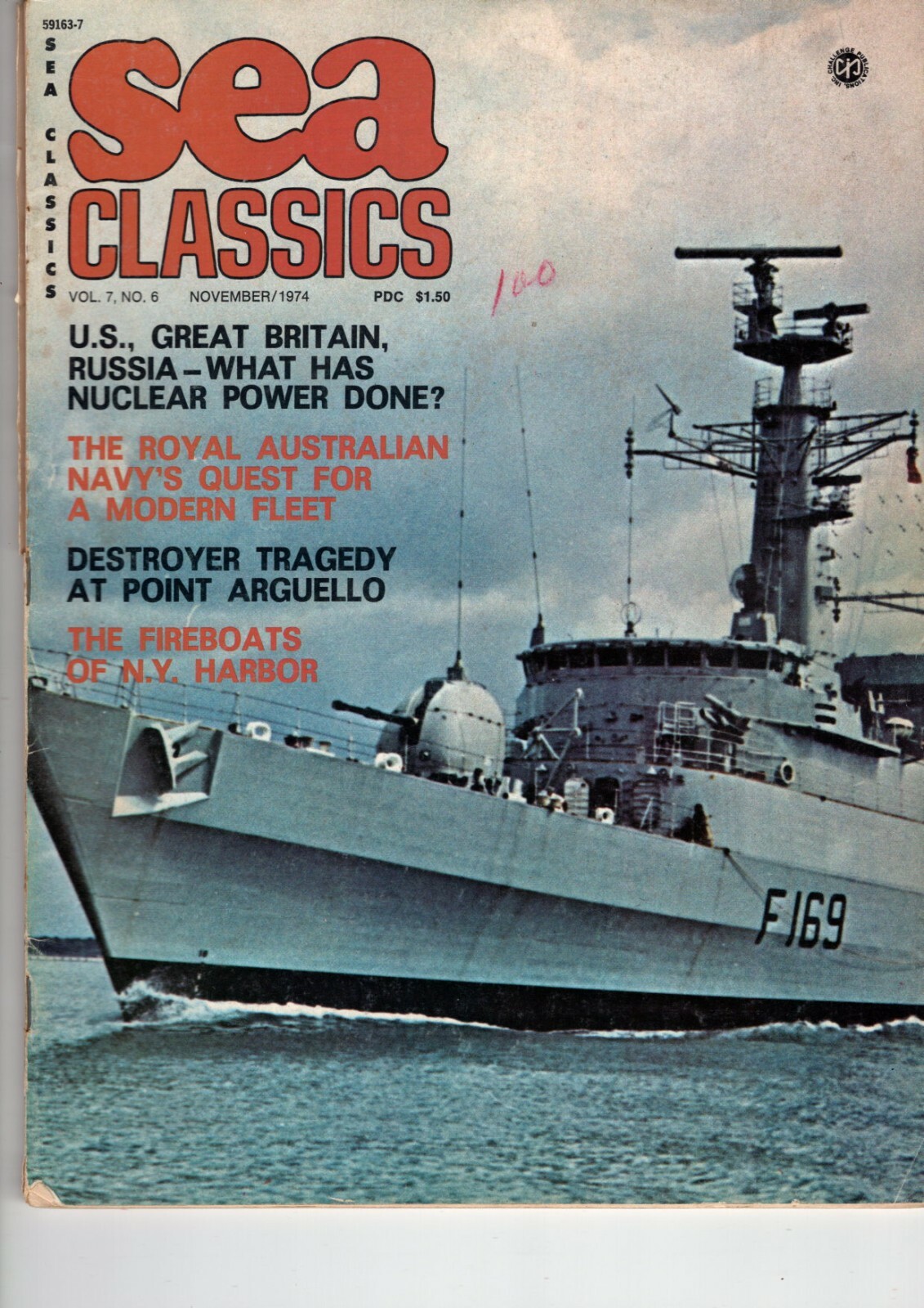 Sea Classics Magazine November 1974 Nuclear Power Royal Australian Fleet NYC + | eBay