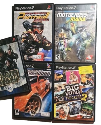 (5) Sony PS2 Game LOT - Need for Speed Underground, Paintball ...