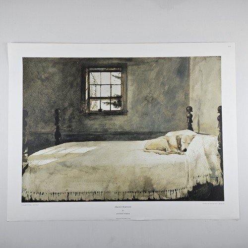 Vintage 1985 Andrew Wyeth Art Print - Master Bedroom 28.5x22 | eBay