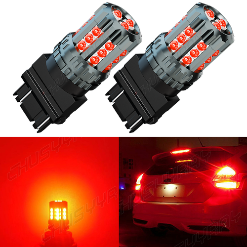 2x 3157 3156 Red LED Brake Stop Tail Parking Light Bulbs For Ram 1500 ...
