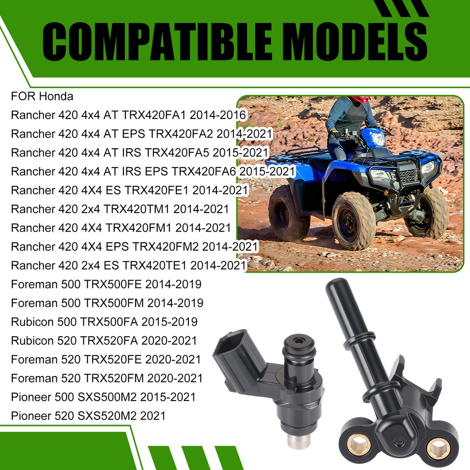 Fuel Injector & Joint Cap for Honda Rancher 420 TRX420 2014-2021 16422 ...