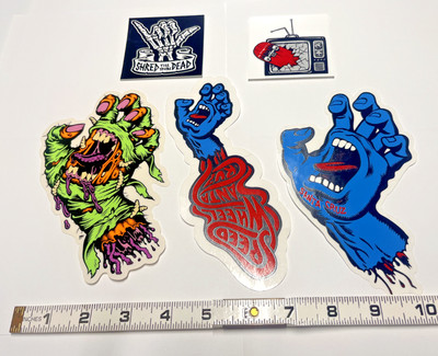 SANTA CRUZ SCREAMING HAND - LIMITED EDITION STICKERS - INCLUDES 5 | eBay
