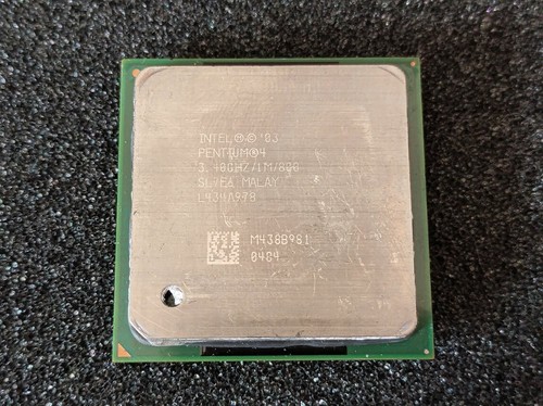Vintage Rare Intel Pentium 4 3.40GHZ/1M/800 SL7E6 Socket 478 CPU Test ...