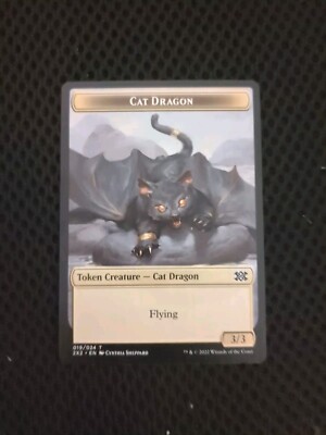 Cat Dragon MTG Token Card Flip Side Is A Soldier Token | eBay