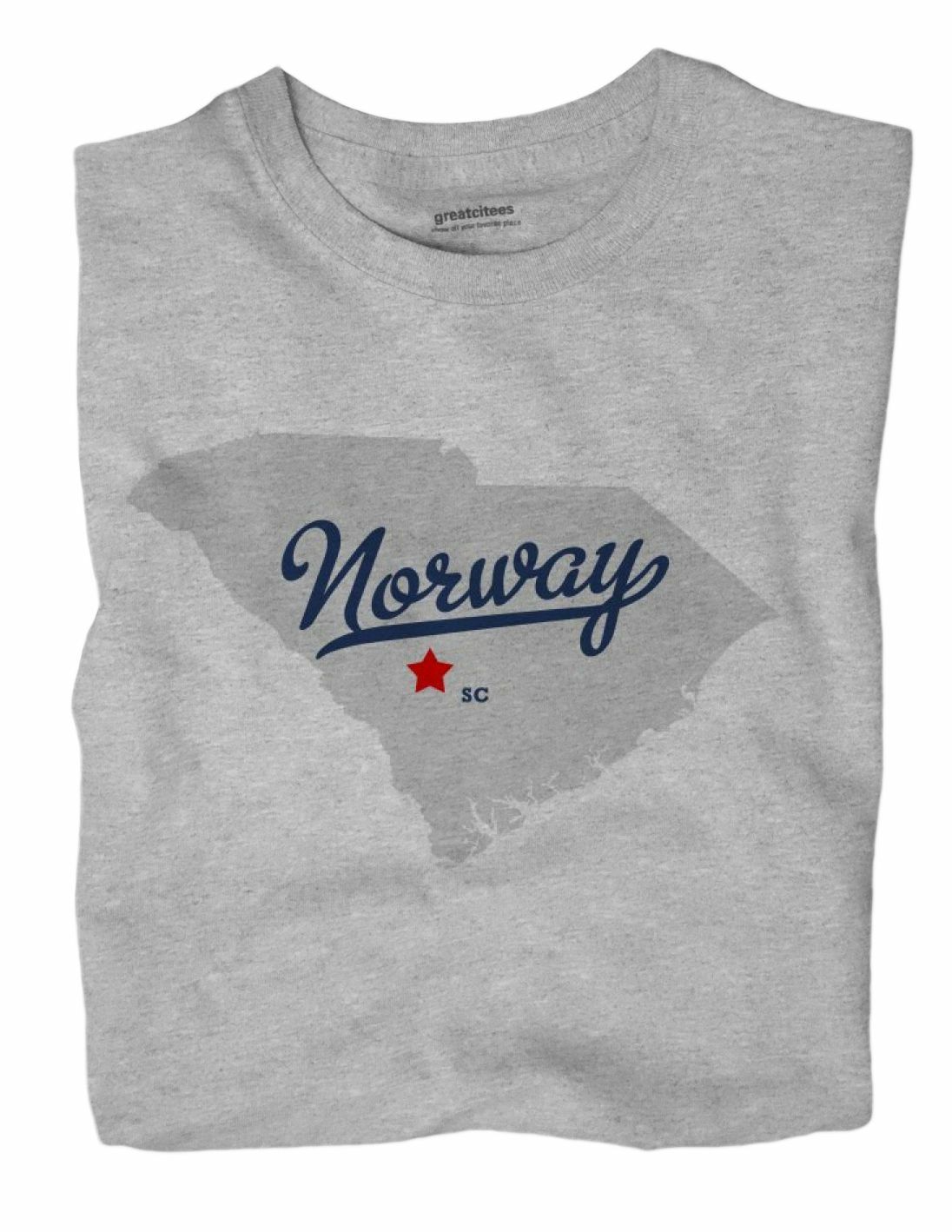 Norway South Carolina SC T-Shirt MAP | eBay