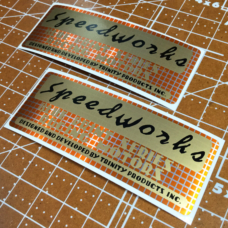 2 Restoration Vintage RC Trinity Speedworks Blueprint Motor Labels ...