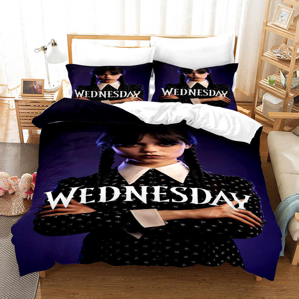 Wednesday Quilt Duvet Doona Cover Pillowcase Addams Bedding Set Single ...