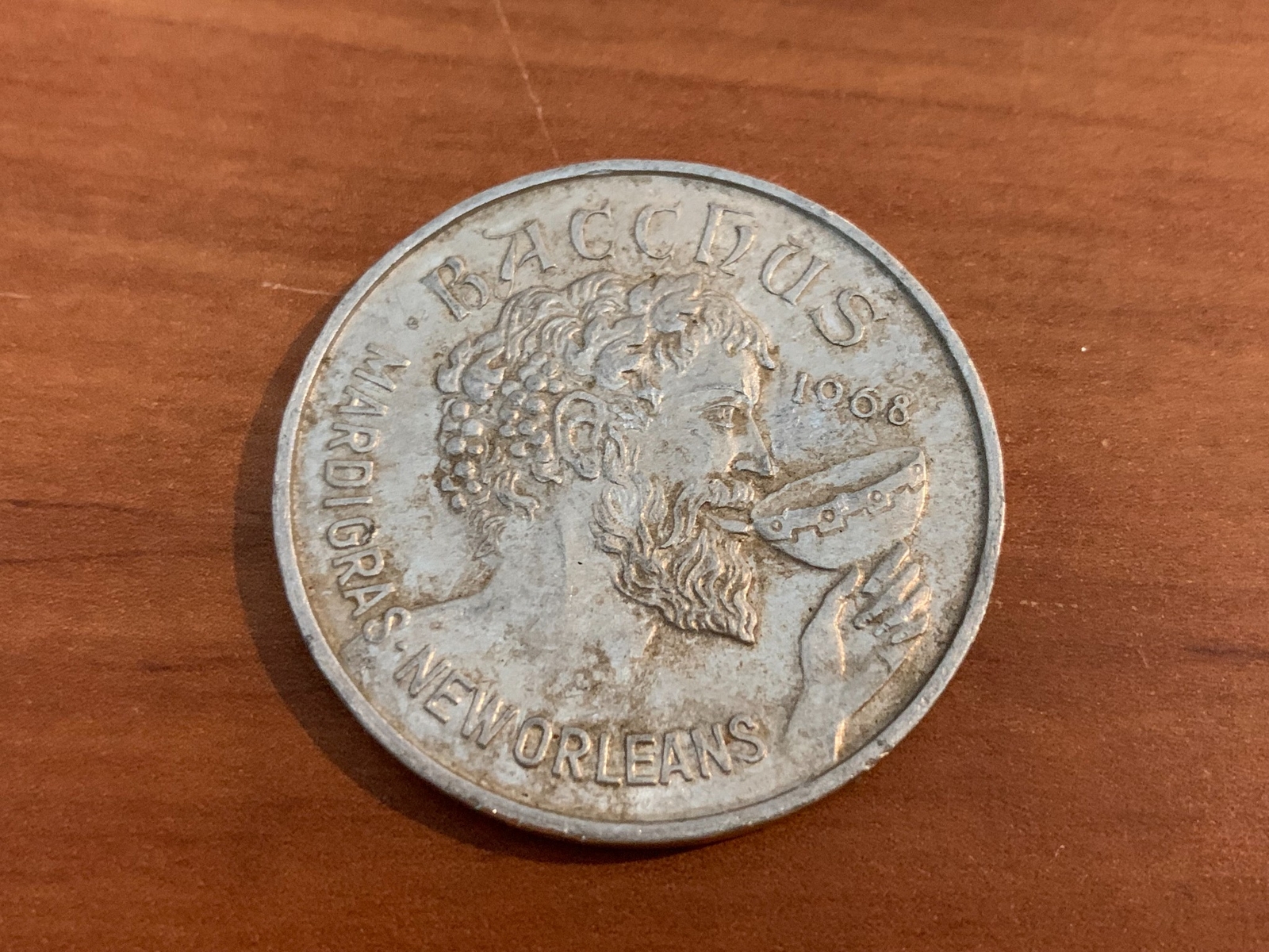 1968 New Orleans Mardi Gras Bacchus Reads the Comics Coin or Token | eBay