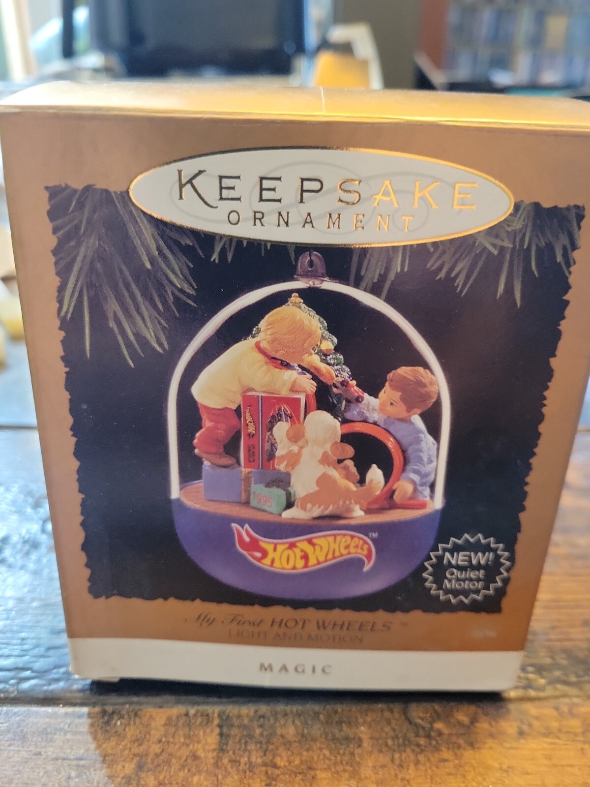95 Hallmark Keepsake Ornament MY FIRST HOT WHEELS, LIGHTS / MOTION CARS ...